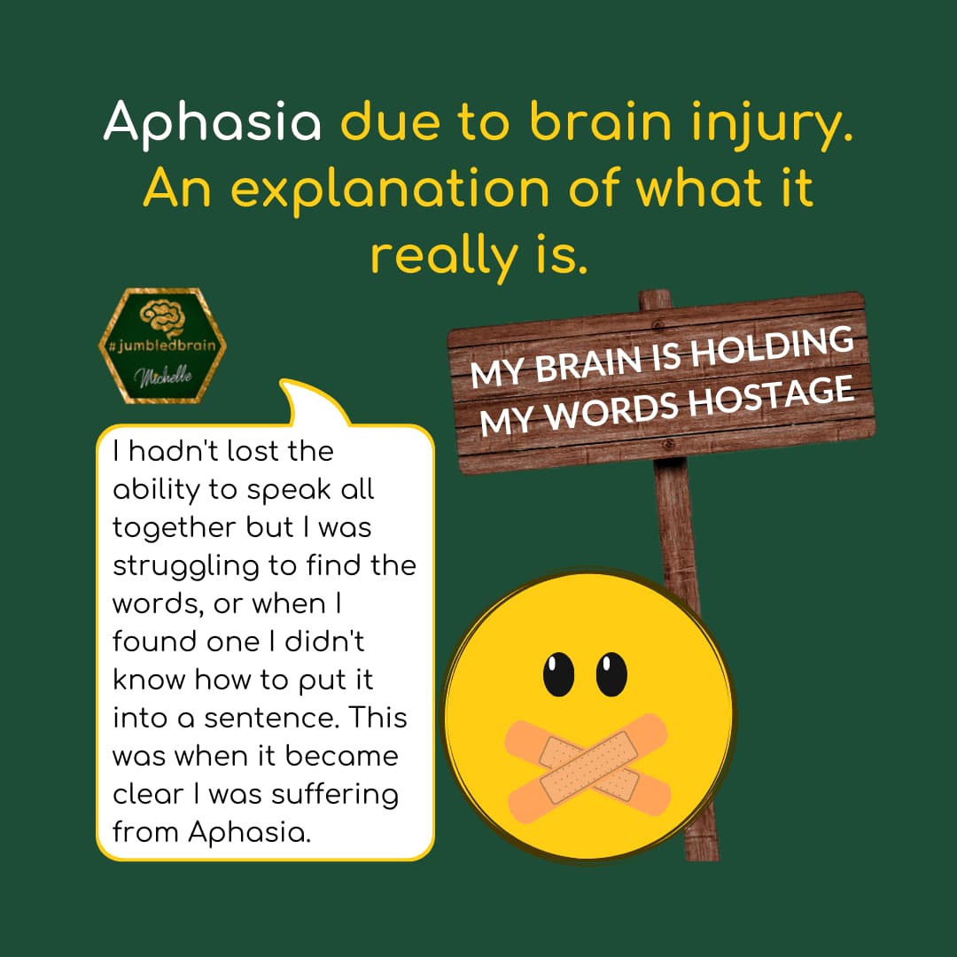 Aphasia caused by brain injury and how others can help - #jumbledbrain